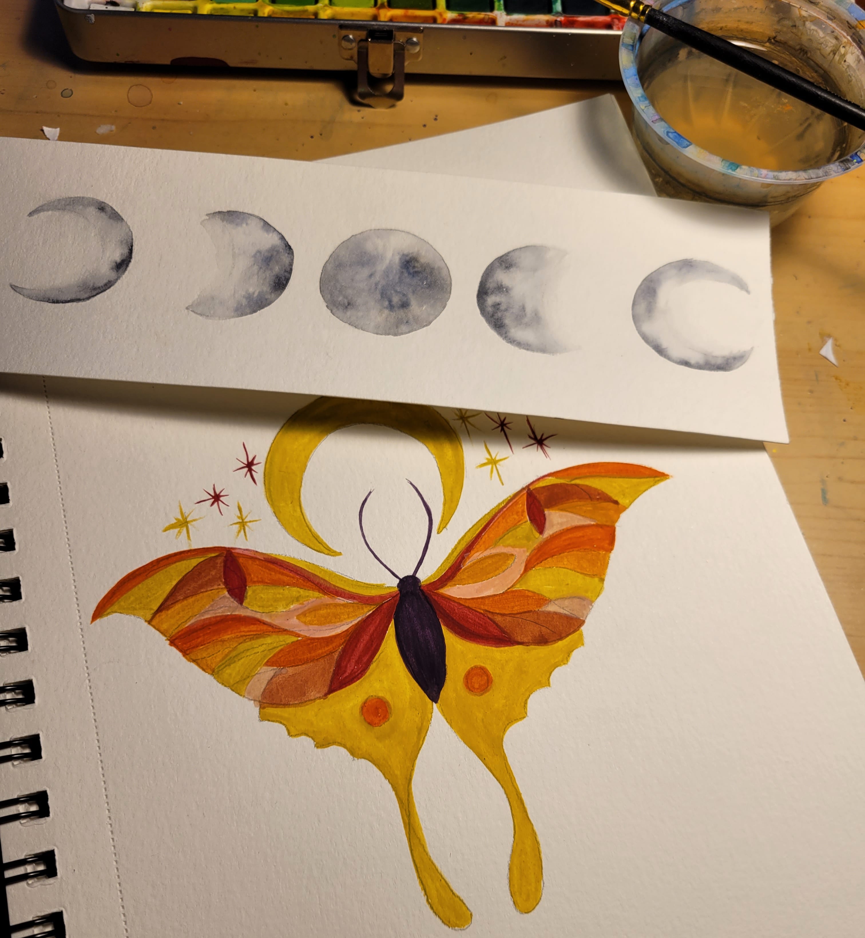37 moon moths – boho memento